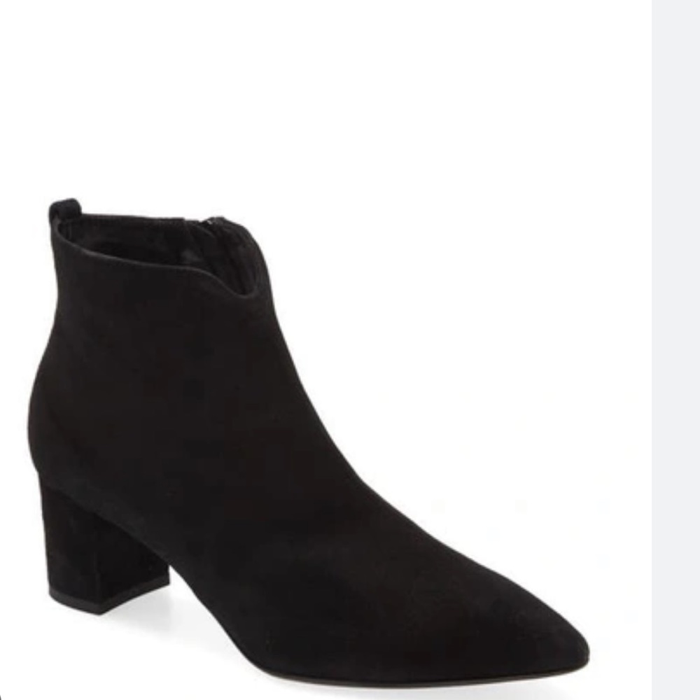 - Agl Notch Bootie Black Suede Leather Ankle Boots 36… - Gem